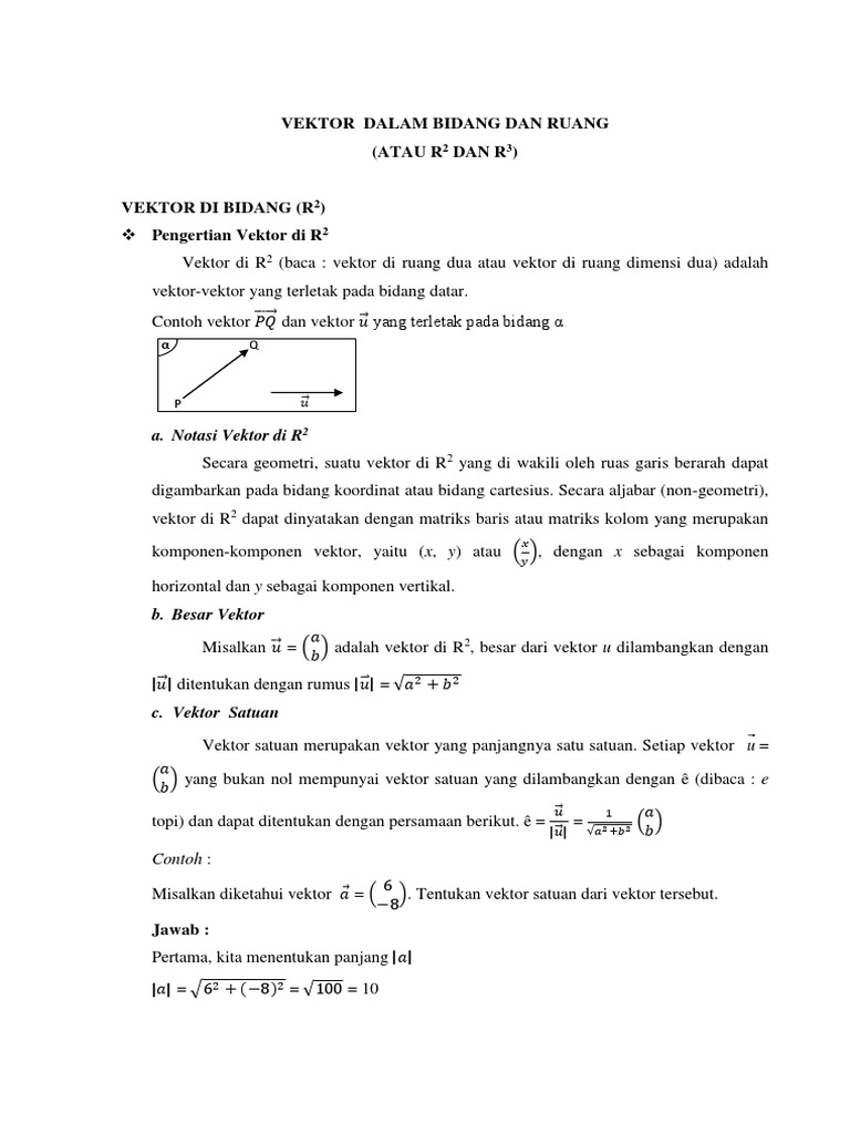 Vektor Dalam Bidang Dan Ruang | PDF