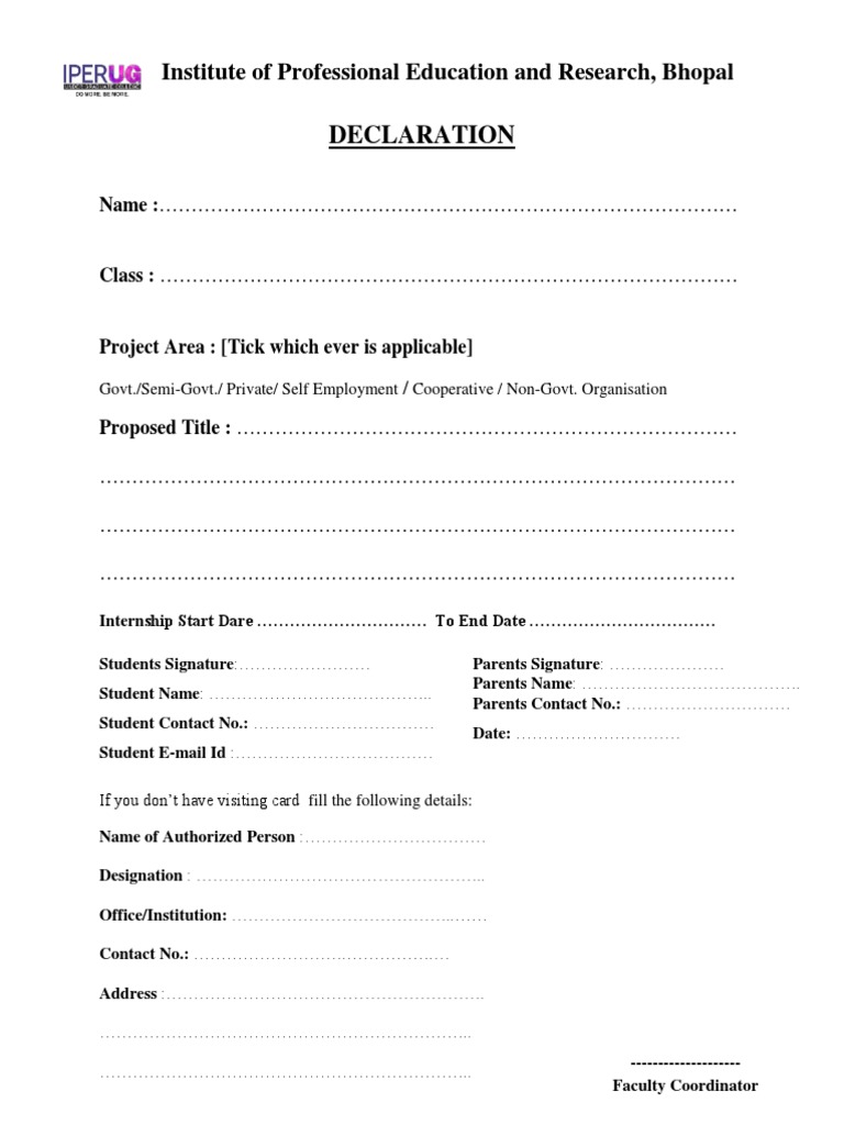 Declaration Form | PDF