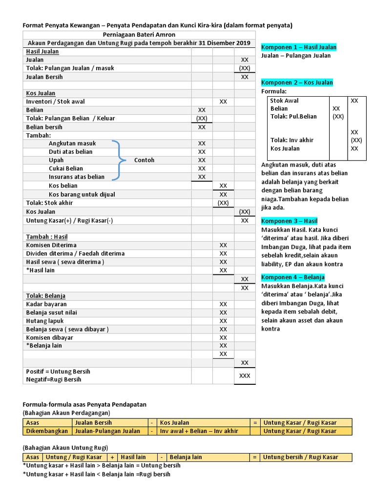 F4 Akaun Perdangang Dan Untung Rugi | PDF