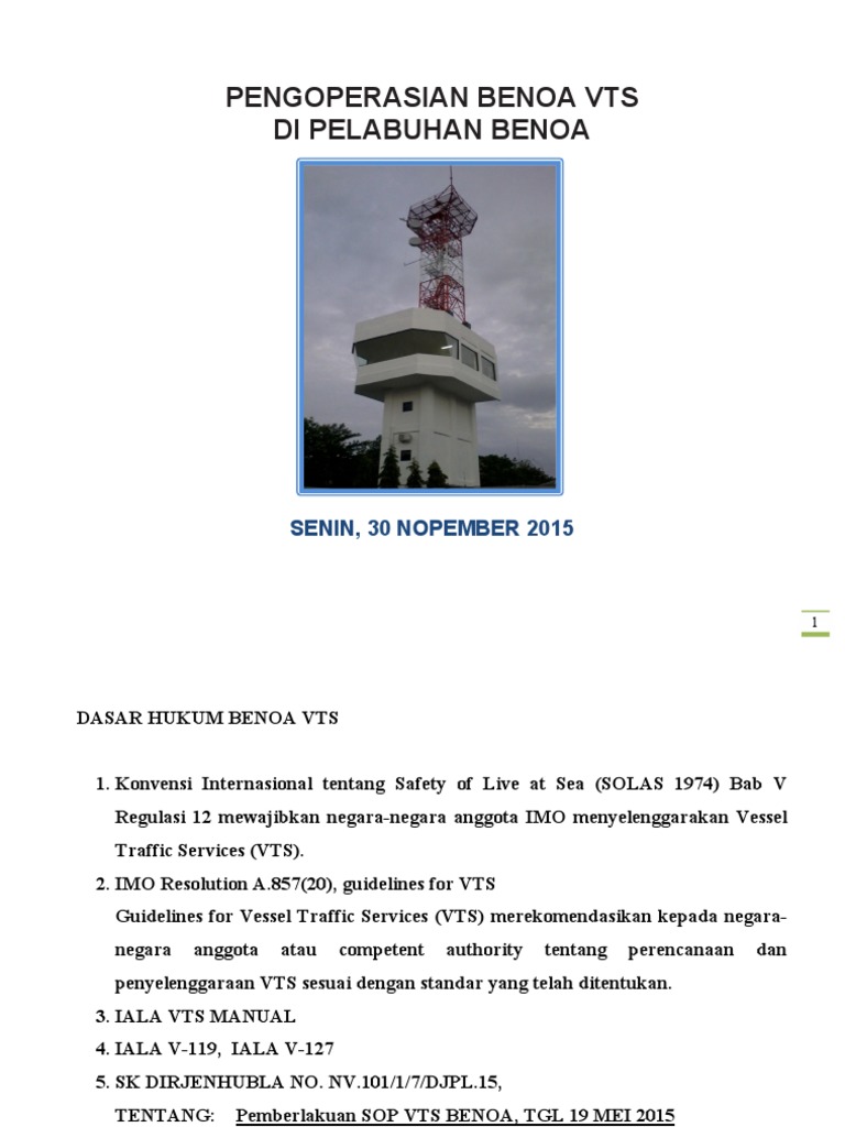Penyelenggaraan Benoa VTS | PDF