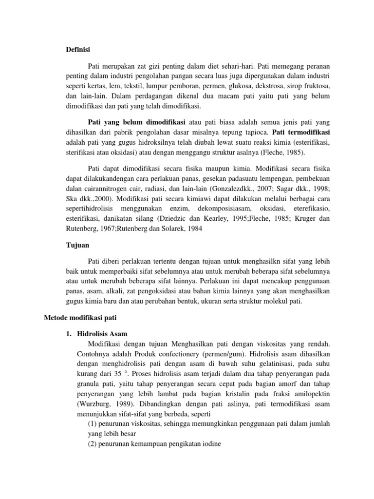 Modifikasi Pati | PDF | Kesehatan Holistik