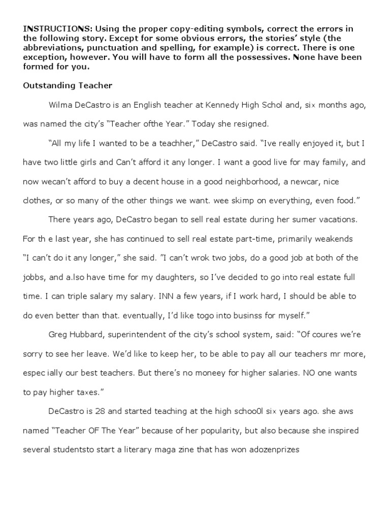 Fact Sheet For Copy Reading | PDF