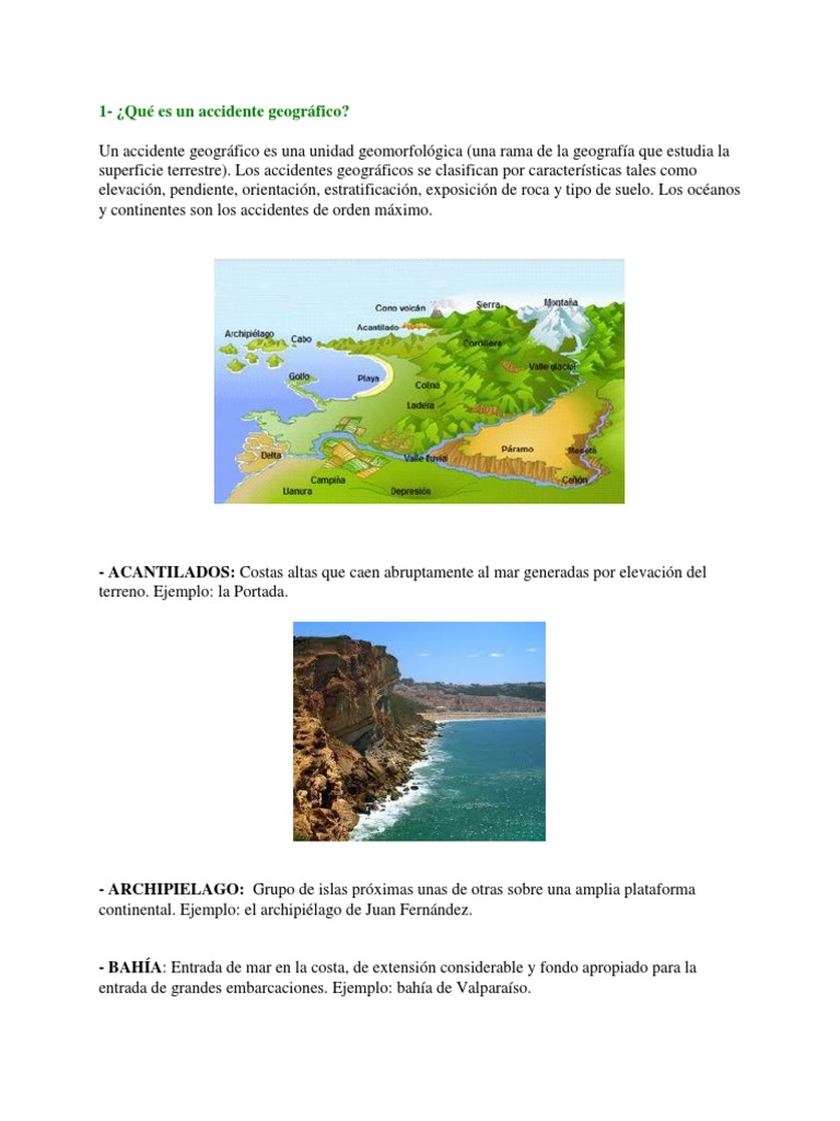 Accidentes Geograficos | PDF