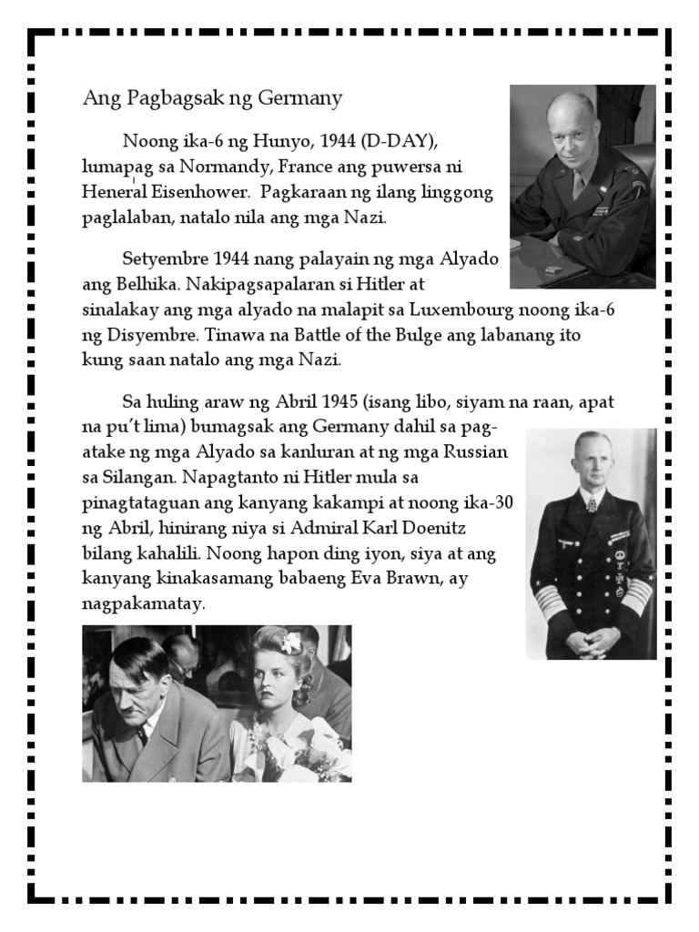 Ang Pagbagsak NG Germany AP REPORT 4TH GRADING | PDF