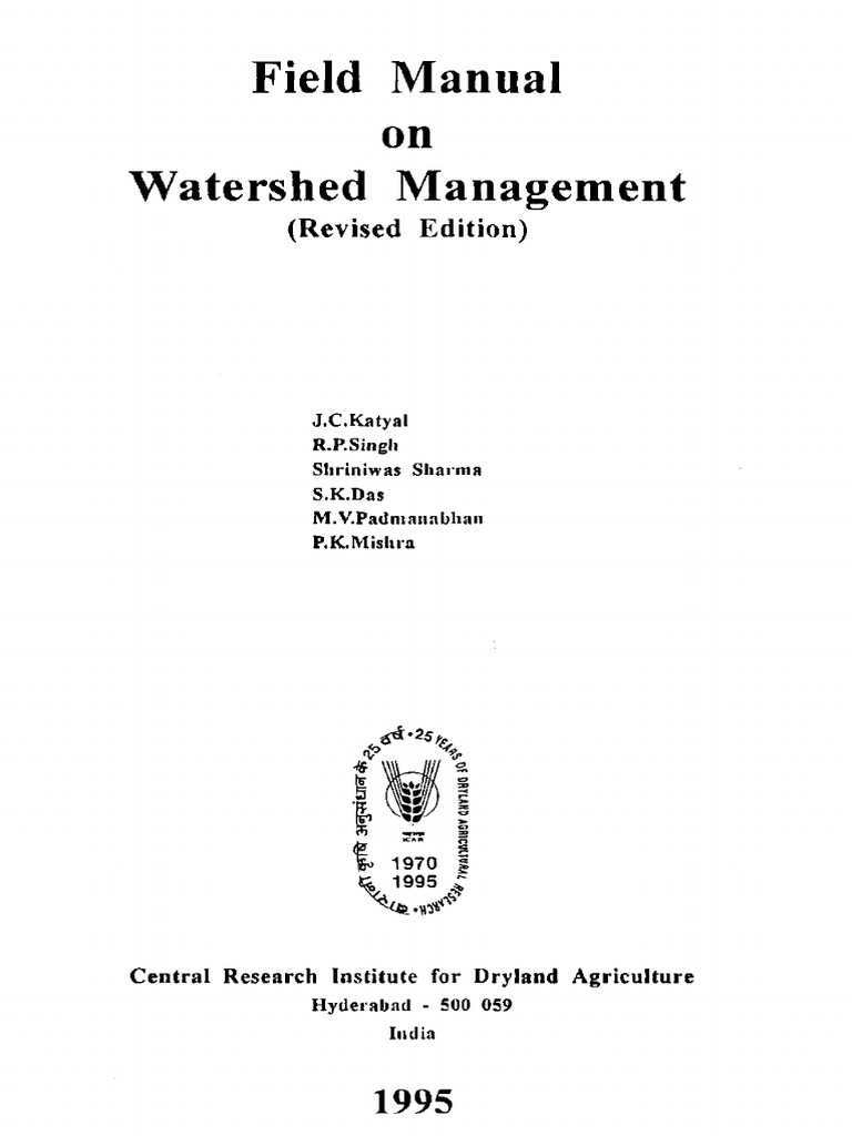 Filed Manual On Watershed Management PDF | PDF