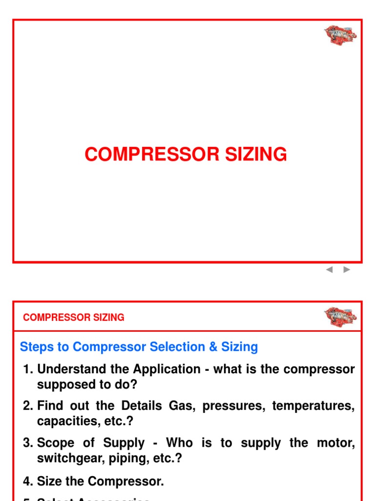 Compressor Sizing | PDF
