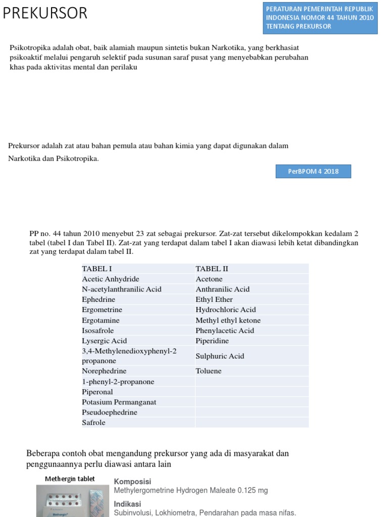 Pengawasan Obat Prekursor di Indonesia | PDF
