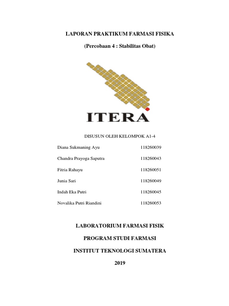 Laporan Farfis STABILITAS OBAT | PDF
