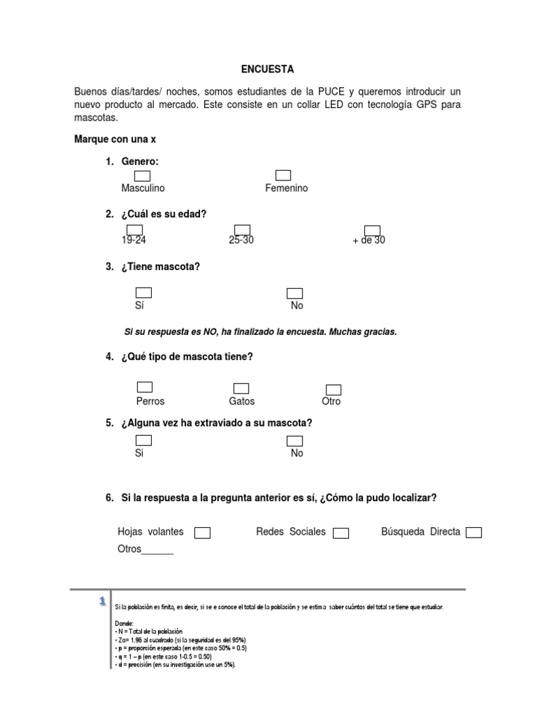 Plantilla Encuesta | PDF