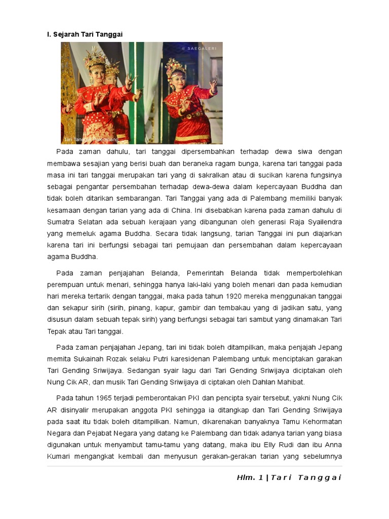 Sejarah dan Makna Tari Tanggai | PDF | Agama & Spiritualitas