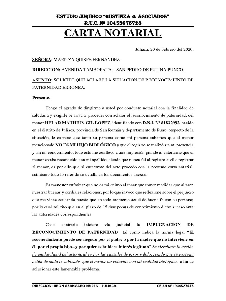 Carta Notarial | PDF