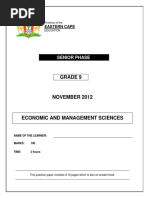 Grade 8 Term 4 Ems Question Paper | PDF | Debits And Credits | Banks