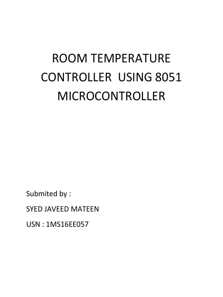Room Temperature Controller Using 8051 Microcontroller | PDF ...