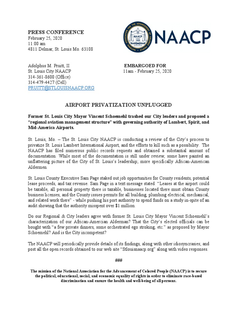 Email Involving Lambert Airport and Former St. Louis Mayor Vince ...