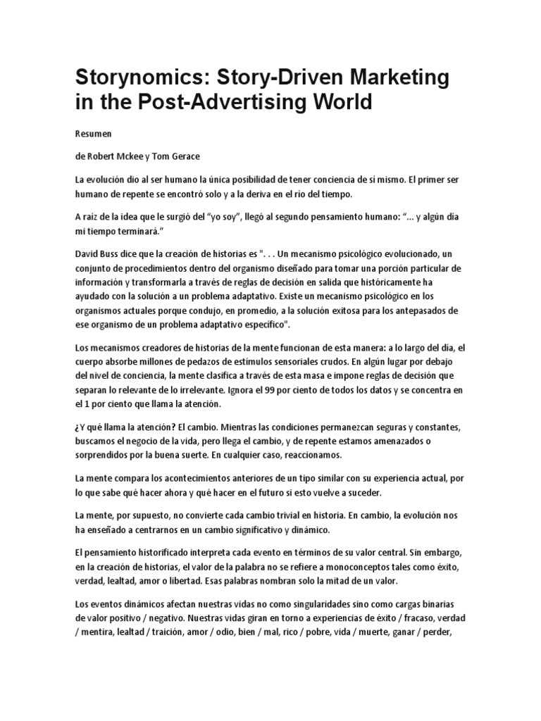 Storynomics en Español | PDF