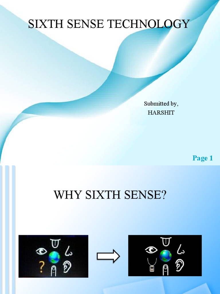 Wearable Tech: Sixth Sense Explained | PDF | Smartphone | Wearable ...