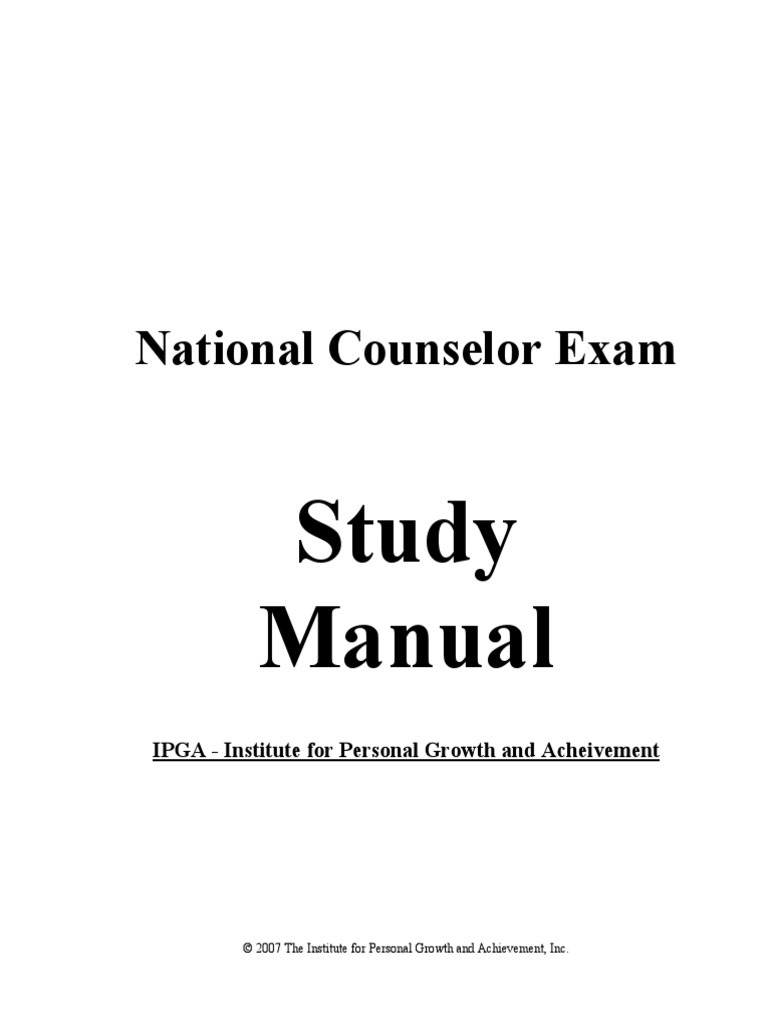 Study Manual NCE en PDF | PDF