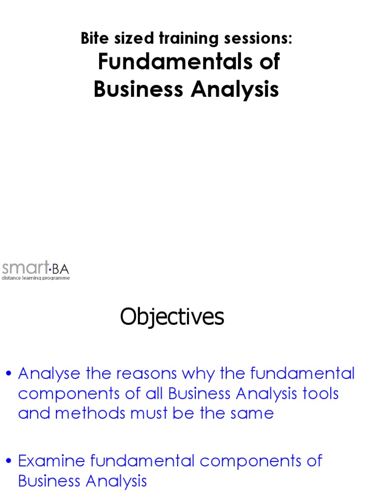 03 Fundamentals of Business Analysis | PDF
