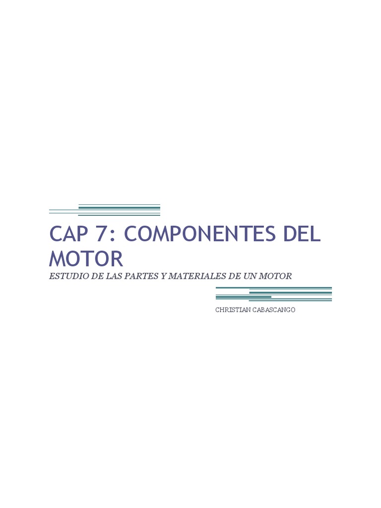 Cap 7-Componentes Del Motor | PDF