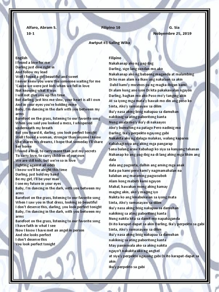 Filipino-English Poetry & Verses | PDF