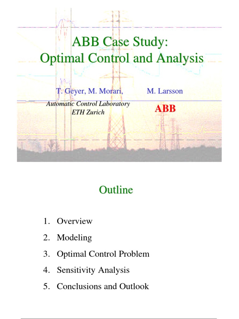 ABB Case Study: Optimal Control and Analysis | PDF | Control Theory ...