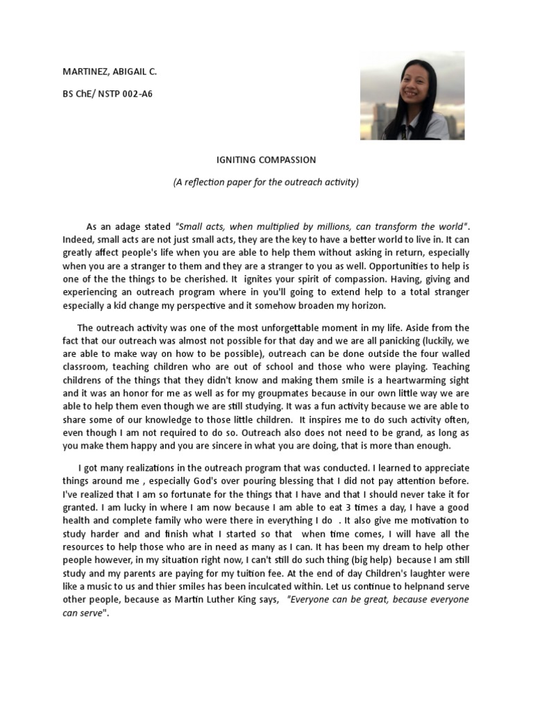 NSTP REFLECTION - Doc | PDF