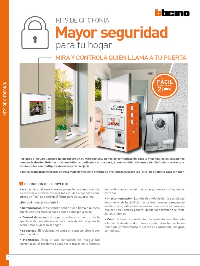 Articulo Kits Citofonia PDF | PDF Articulo Kits Citofonia PDF | PDF