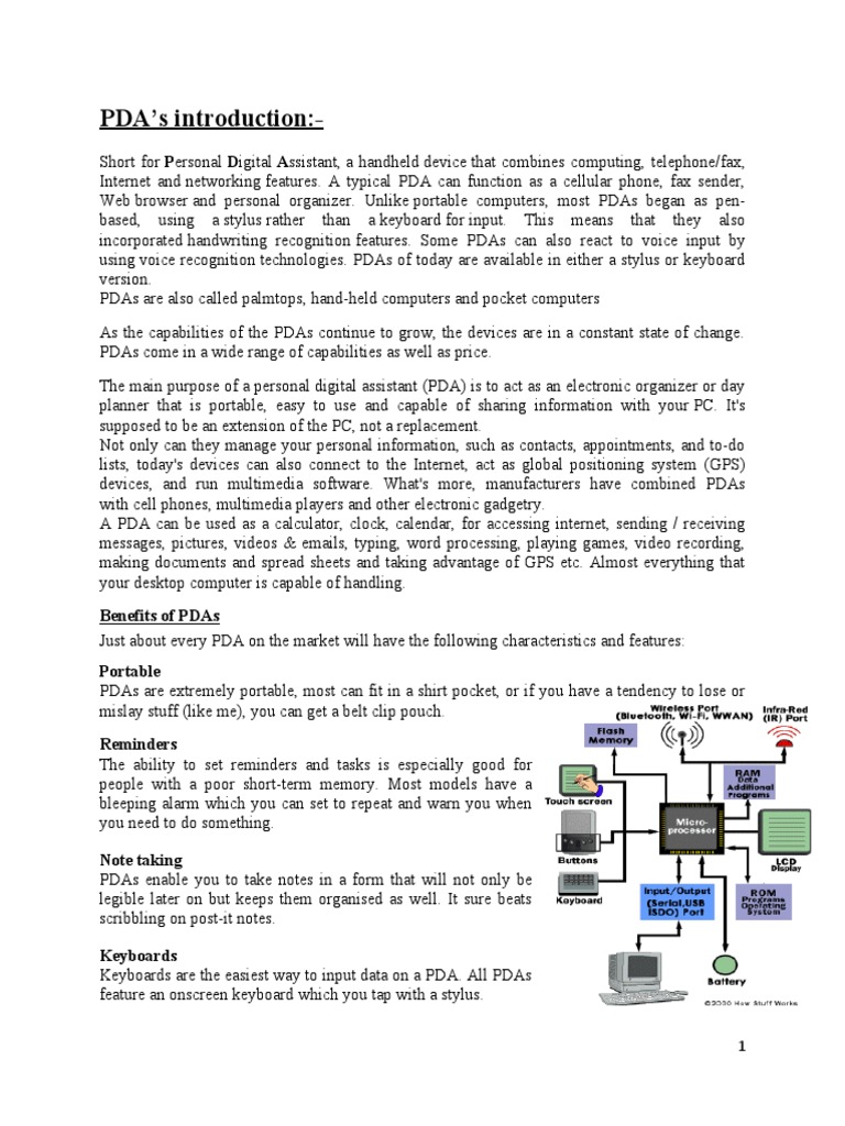 Pda (Personal Digital Assistant) Types | Download Free PDF | Personal ...