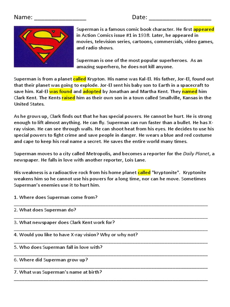 Superman: Origins and Abilities | PDF