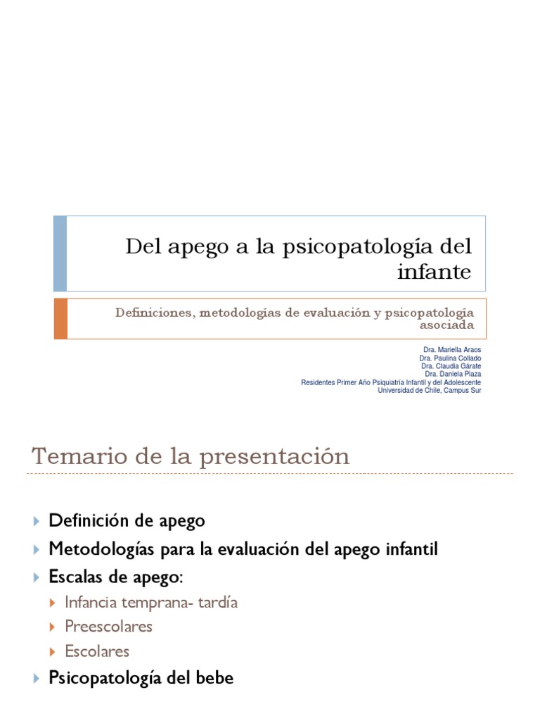 Escalas de Evaluacion de Apego | PDF | Teoría de apego | Neurociencia