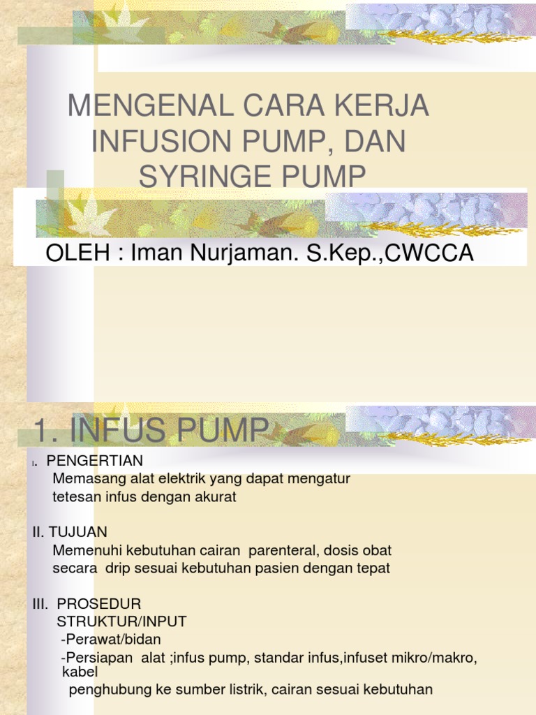 Syringe Pump Dan Infus Pump | PDF