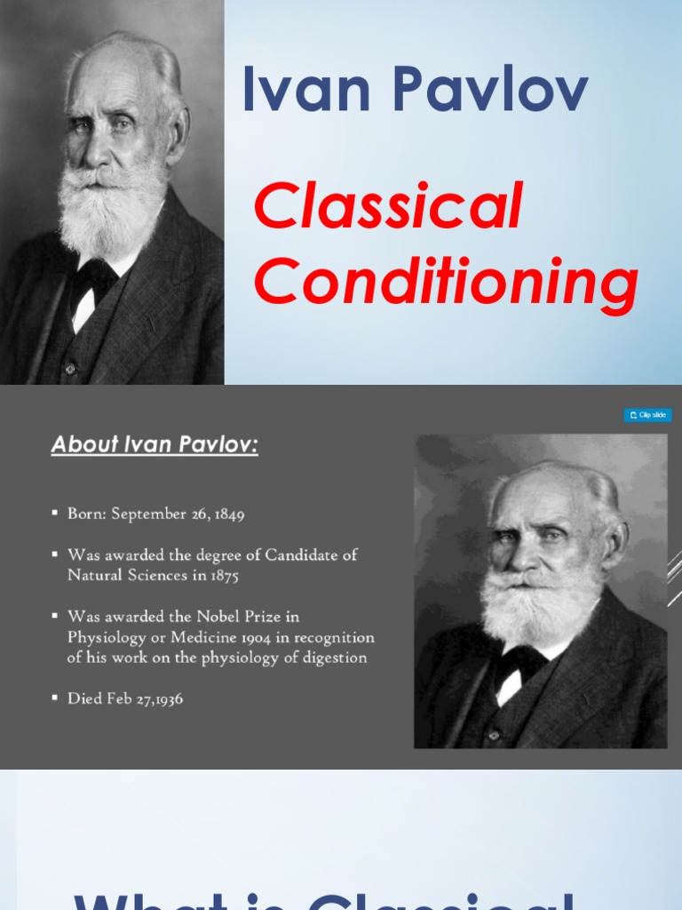 Ivan Pavlov: Classical Conditioning | PDF