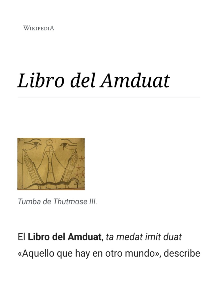 El Libro del Amduat: Viaje de Ra | PDF | Religión y espiritualidad