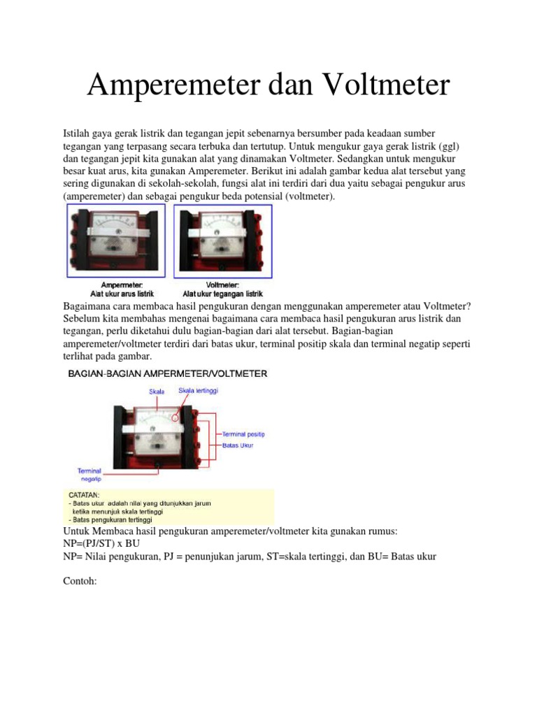 Amperemeter Dan Voltmeter | PDF