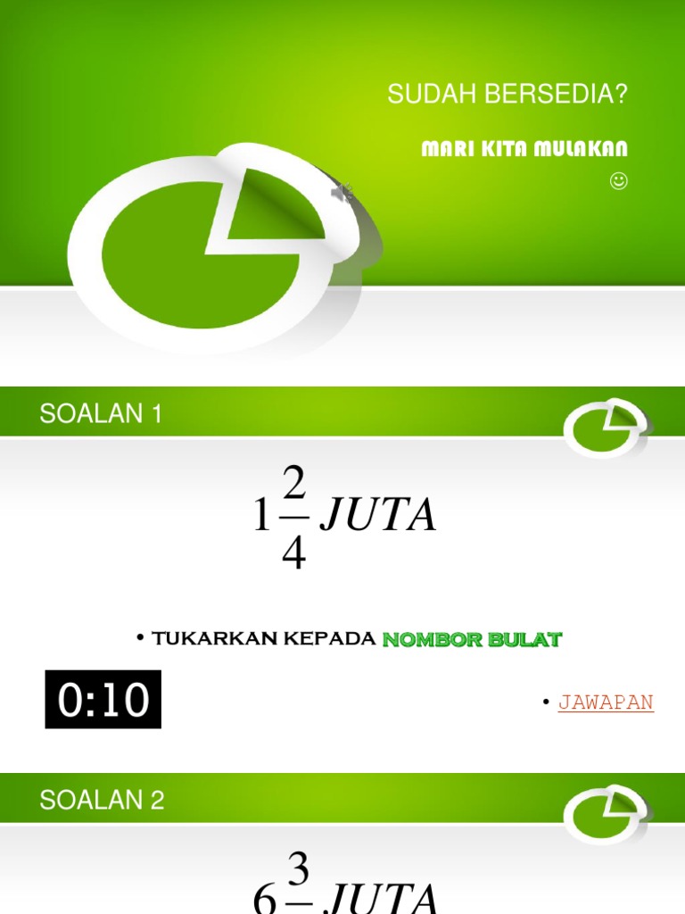 Tahun 6 Perpuluhan Dan Pecahan Juta | PDF