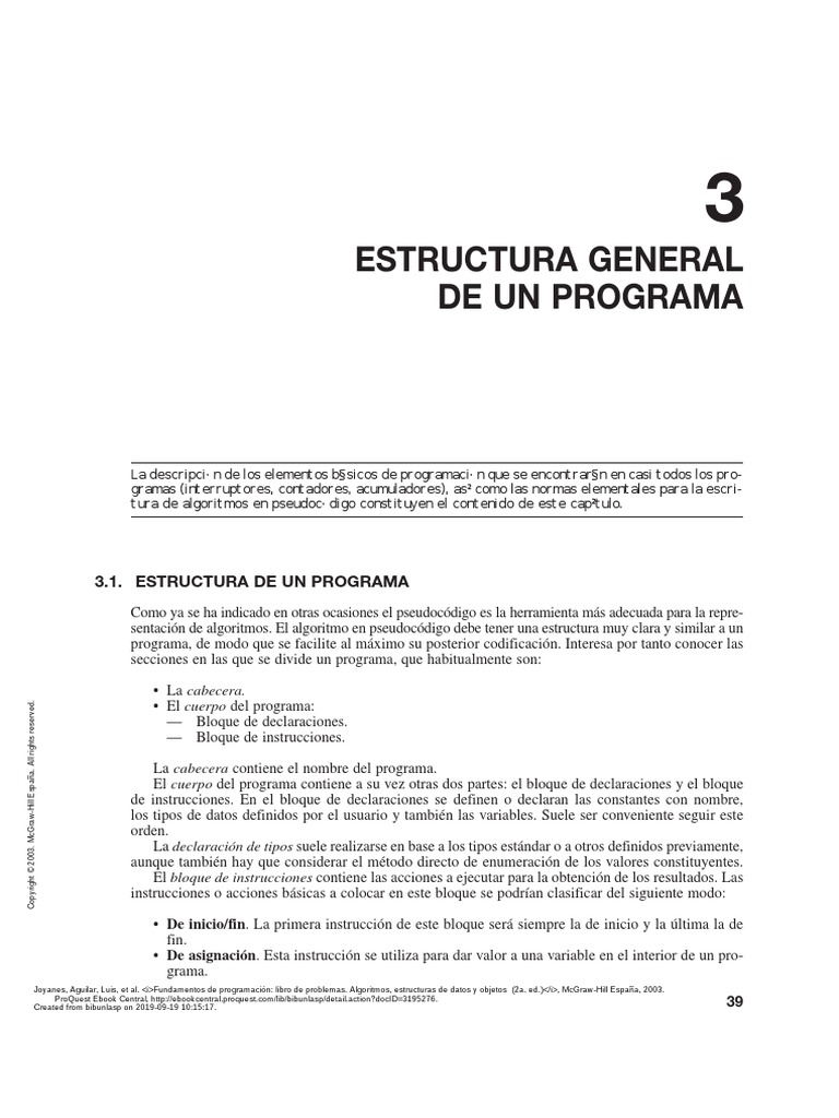 Unidad 3 - Fundamentos de Programación - Luis Joyanes (Capitulo 3 ...