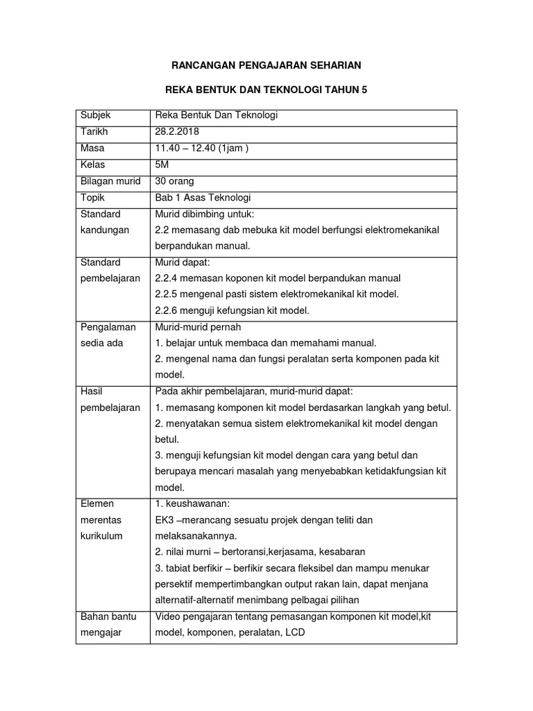RPH RBT Kit Model | PDF | Teknologi & Rekayasa