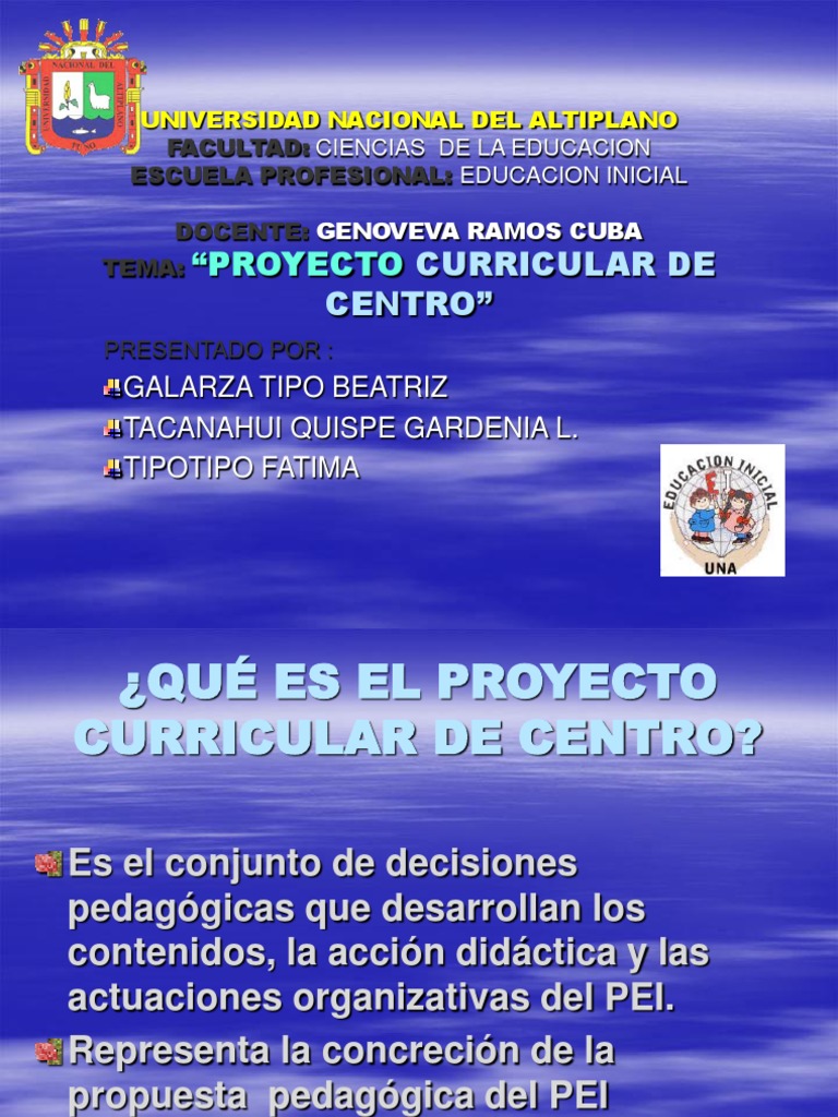 Proyecto Curricular de Centro | PDF | Plan de estudios | Evaluación