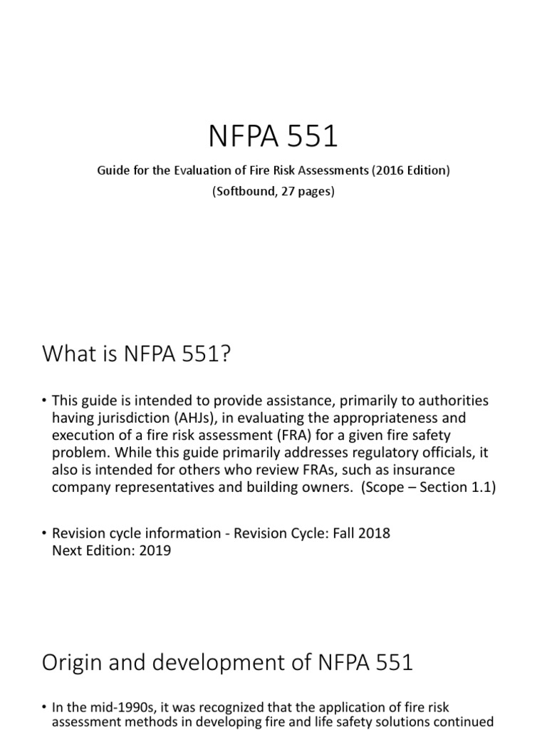 Nfpa 551 PDF | PDF | Risk Assessment | Cost–Benefit Analysis