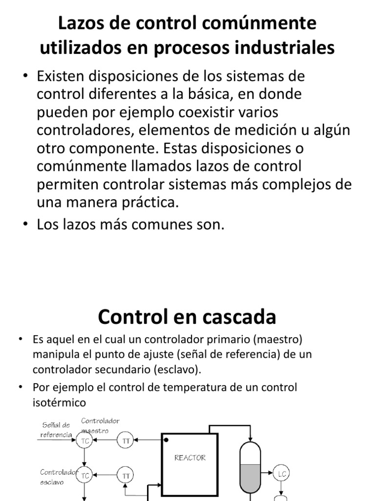 Lazos de Control en Procesos Industriales | PDF | Sistema de control ...