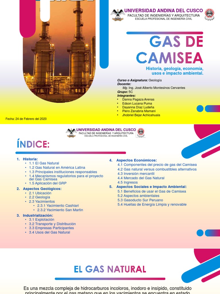 Impacto y Geología del Gas Camisea | PDF | Depósito de petróleo ...