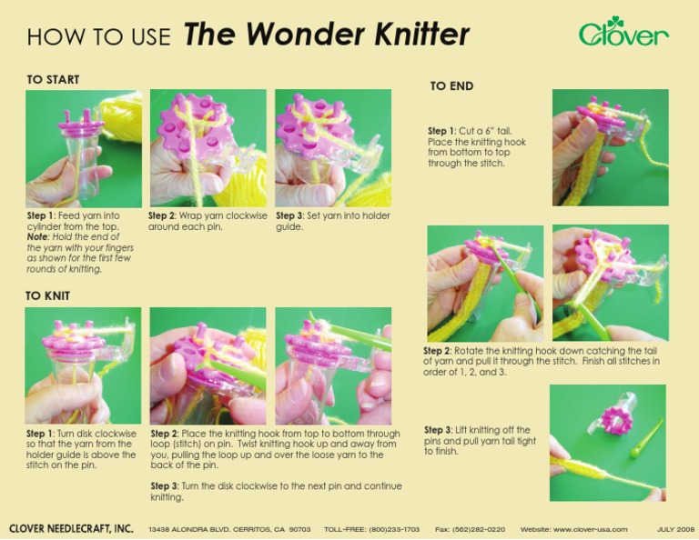 Wonder Knitter Instructions | PDF