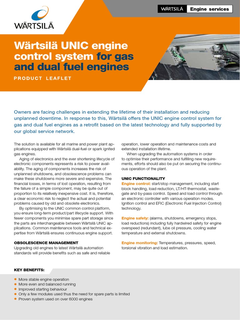 Wartsila Unic Engine Control System For Gas and Dual Fuel Engines PDF ...