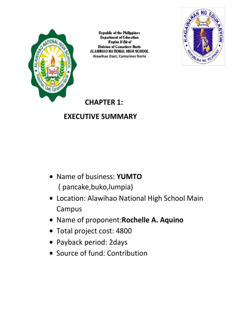 Business Plan Grade 11 Abm | PDF | Nutrition | Diet & Nutrition