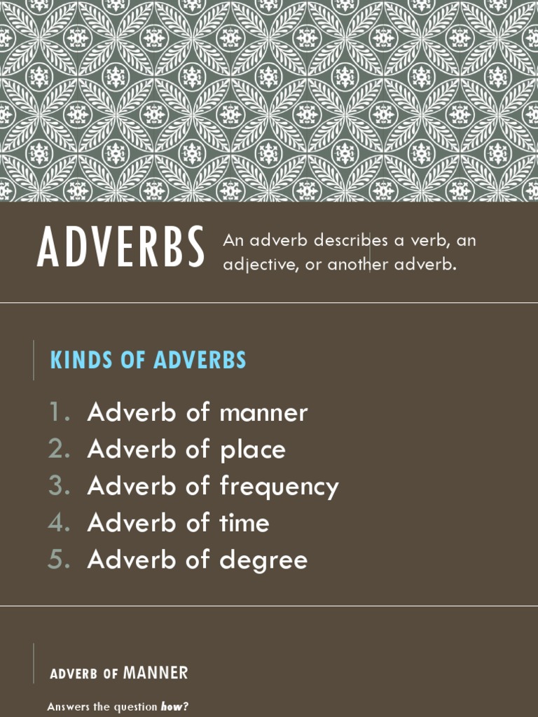 Adverbs | PDF | Adverb | Narrative