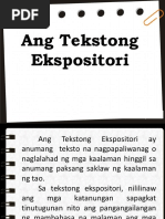 Halimbawa NG Tekstong Ekspositori Batay Sa Estruktura | PDF