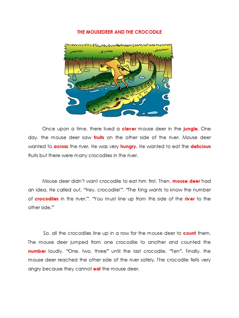 14.9 The Mousedeer and The Crocodile | PDF | Young Adult