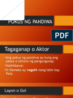 Pokus NG Pandiwa (Tagaganap at Layon) | PDF