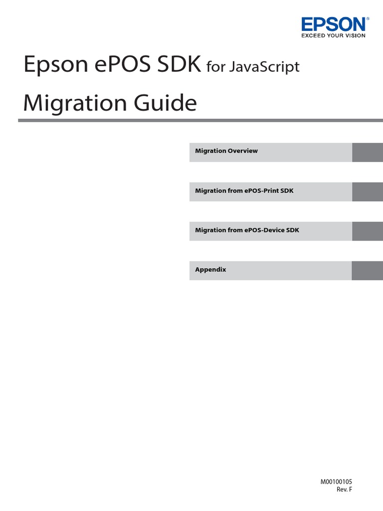 Epos Sdk Javascript Migration Guide En Revf Pdf Application Programming Interface Point Of