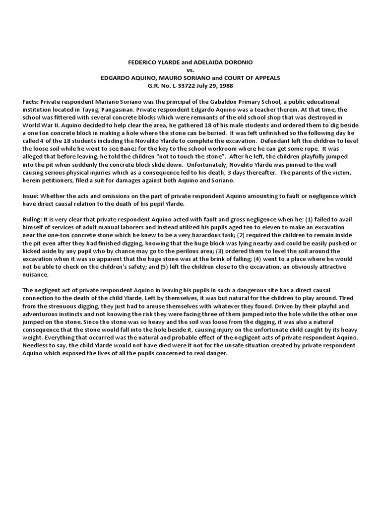 Ylarde-v.-Aquino-gross-negligence 2 | PDF | Negligence | Common Law